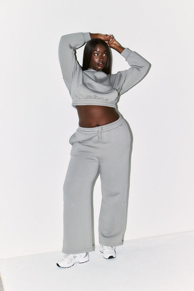 Cropped Drawstring Co-Ord Hoodie – InTheStyle