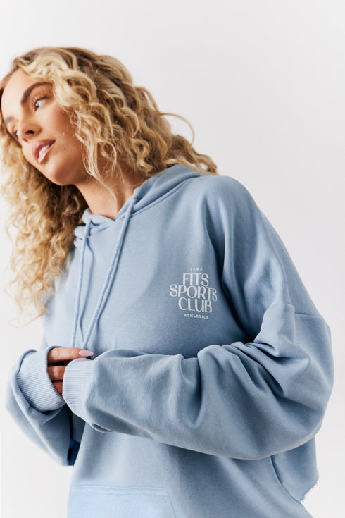 Blue Fits Sports Club Graphic Oversized Hoodie – InTheStyle