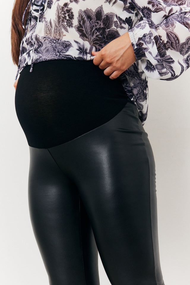 Maternity Leather Look Legging – InTheStyle