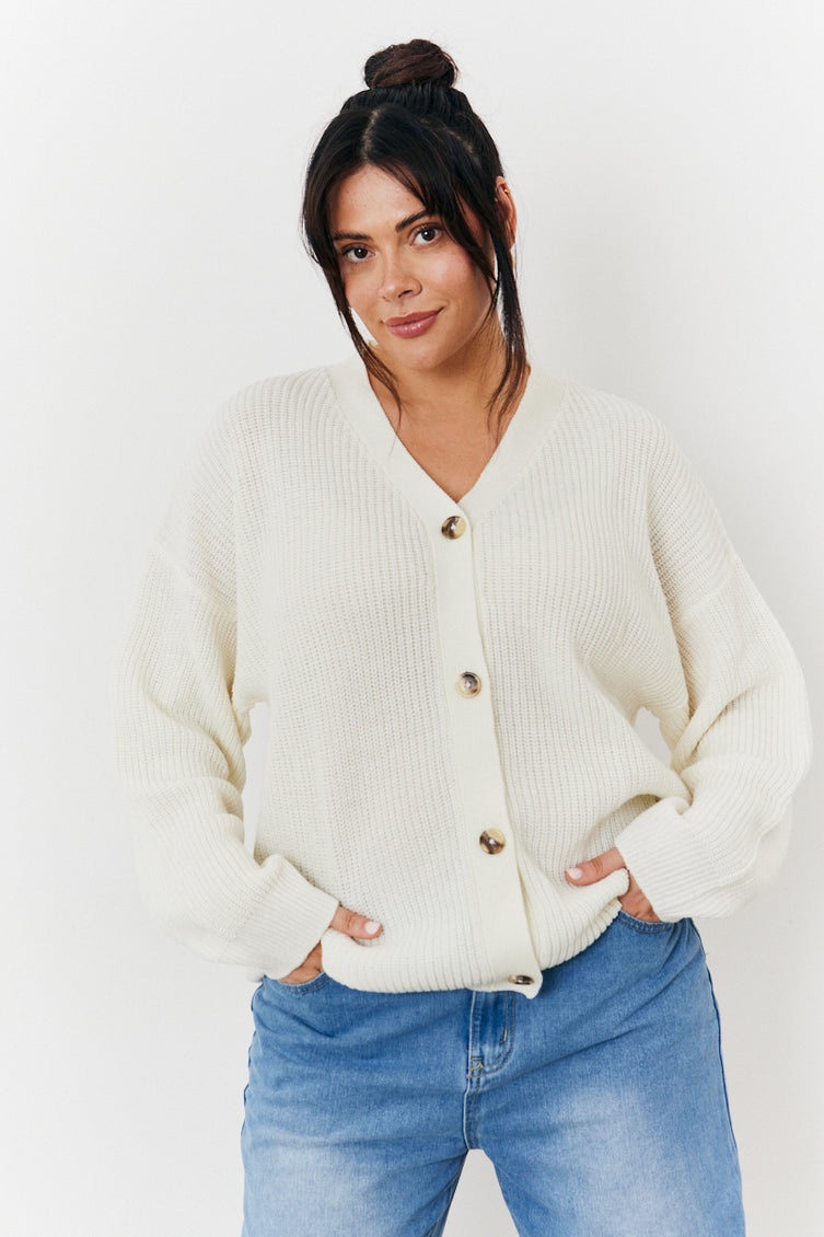 Button Front Knit Cardigan – InTheStyle
