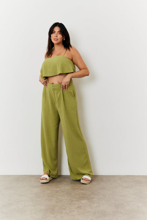 Linen Blend Wide Leg Trouser – InTheStyle
