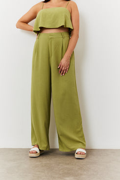 Linen Blend Wide Leg Trouser – InTheStyle