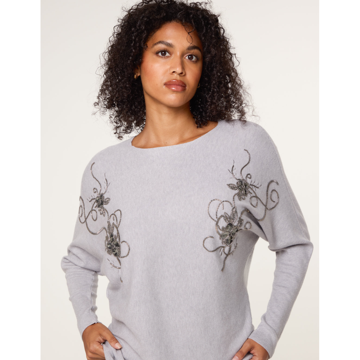 Floral Embroidered Long Sleeve Jumper – InTheStyle