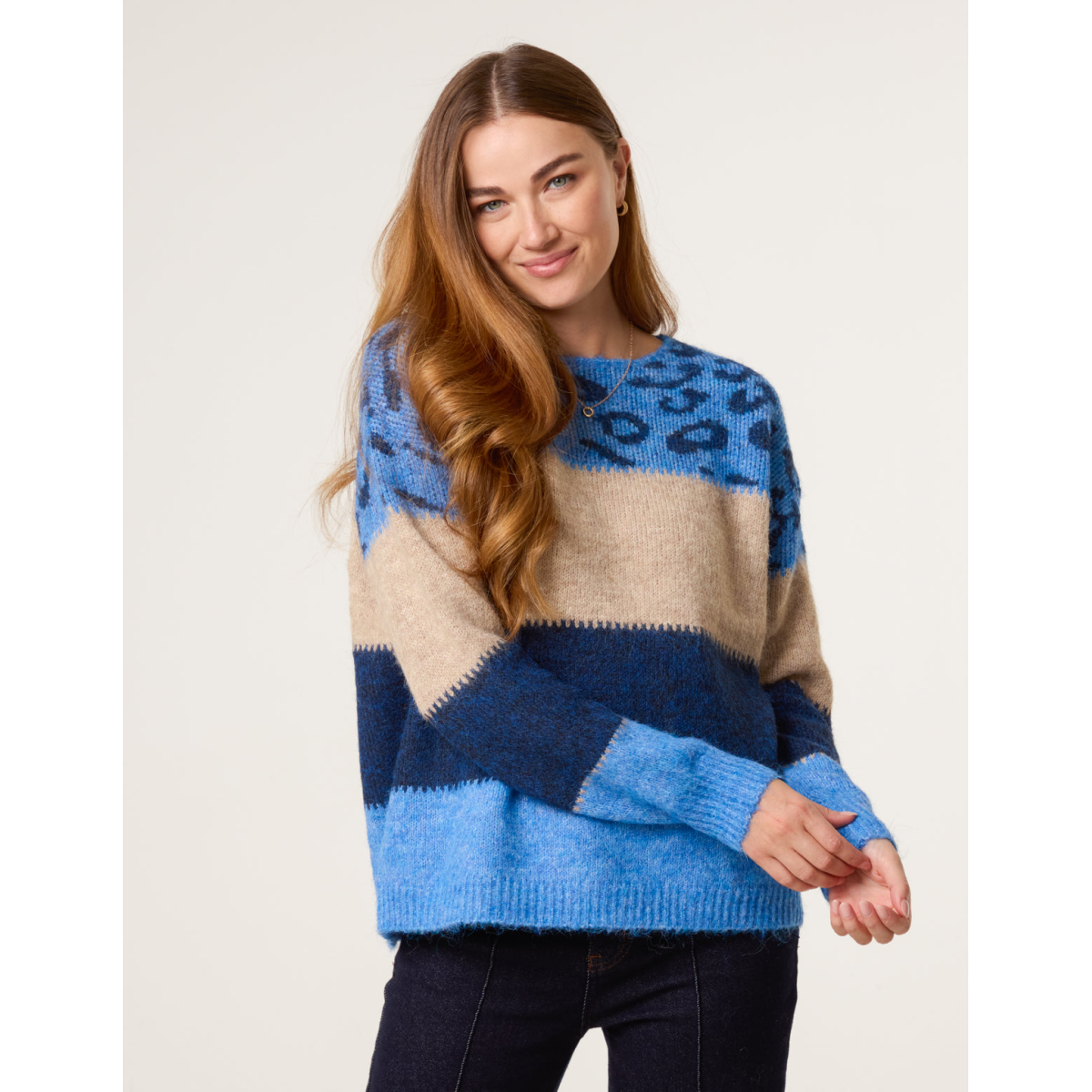 Animal Colour Block Jumper – InTheStyle