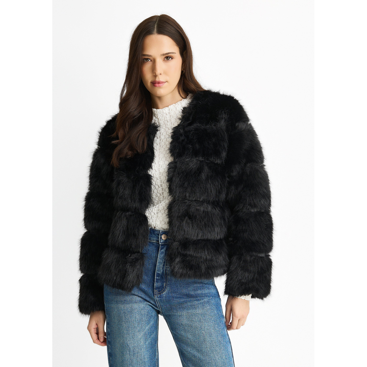 Black Soft Touch Fur Jacket – InTheStyle