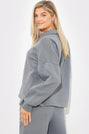 Collared Button Up Jersey Sweatshirt – InTheStyle